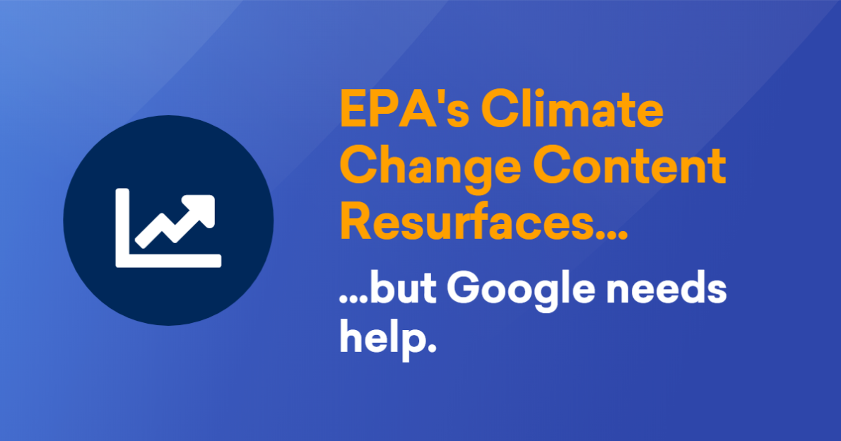 EPA's Climate Change Content Resurfaces via Google - SISTRIX