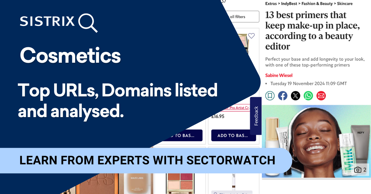 The Top Domains and Content for Cosmetics (makeup) - SISTRIX